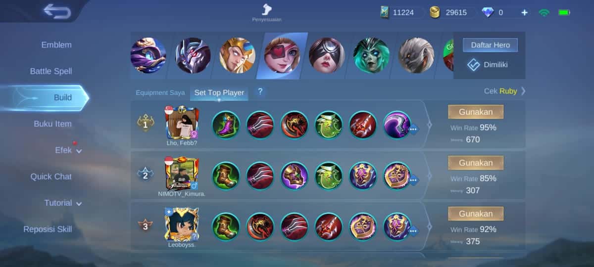 3 Cara Menentukan Build Hero Mobile Legends Terkuat Dan Tersakit
